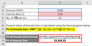 Present Value of Annuity Due Formula | Calculator (With Excel Template)