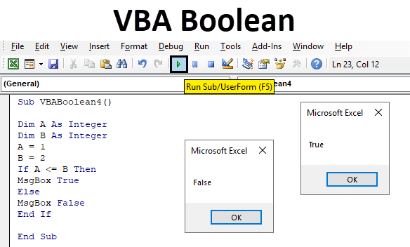 Vba Boolean How To Use Boolean In Excel Vba With Excel Template