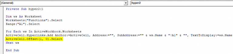 Vba Hyperlink How To Create Hyperlink In Excel Vba With Examples
