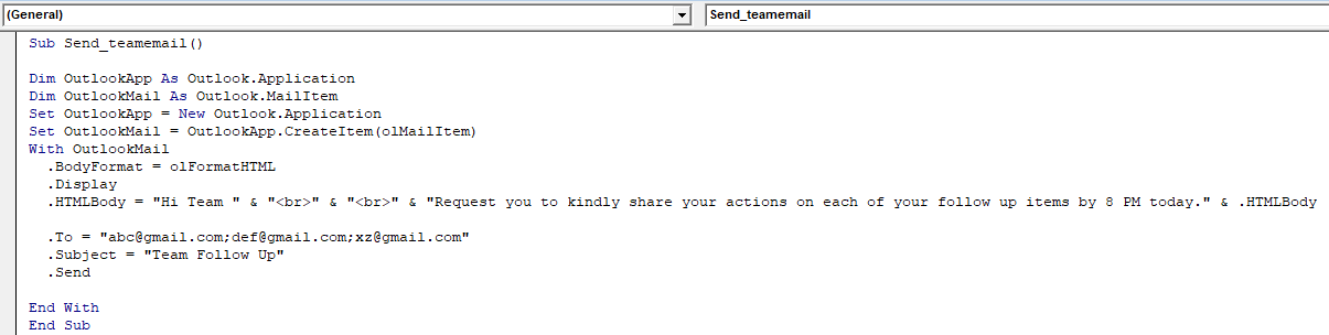 VBA Outlook | How to Use Excel VBA Outlook Function to Send Email?