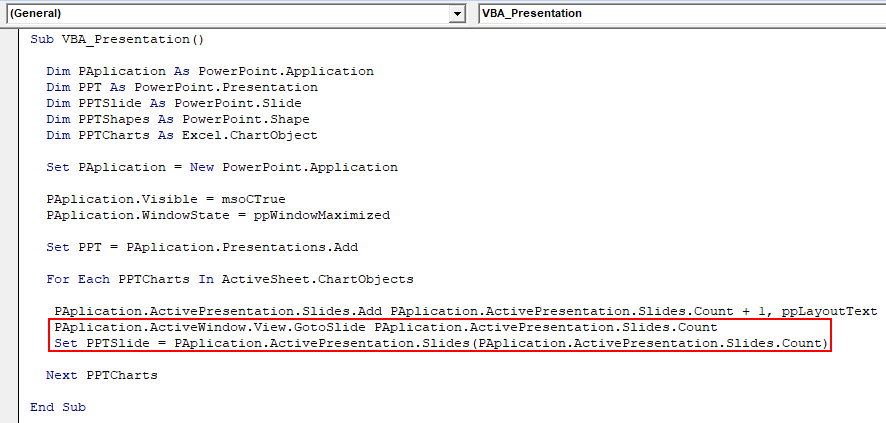 VBA PowerPoint Excel VBA 