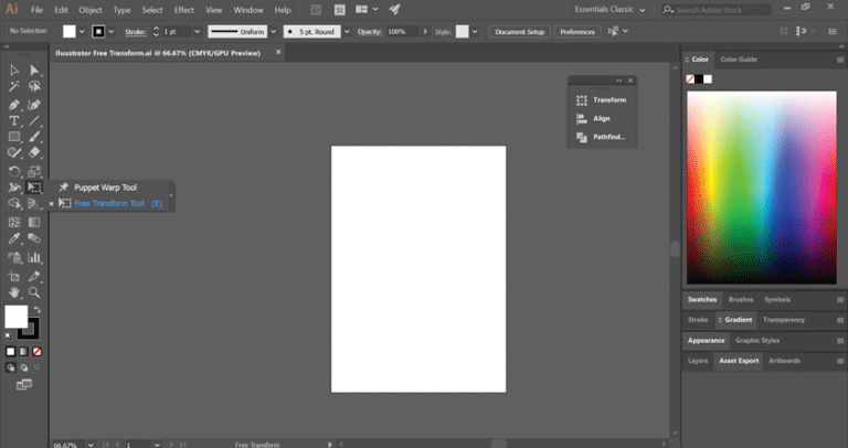 Illustrator Free Transform Tool | Steps to Use the Free Transform Tool