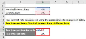 Real Interest Rate Formula | Calculator (Examples With Excel Template)