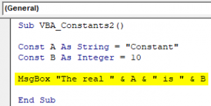 VBA Constants | Different examples of contents in Excel VBA