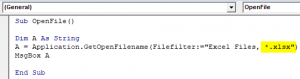 VBA GetOpenFileName | How to open file using GetOpenFileNam in VBA?