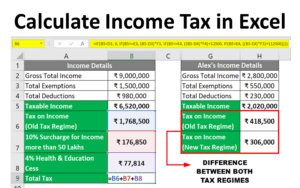Calculate Income Tax in Excel: AY 2024-25 Template & Examples