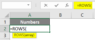 ROWS Function in Excel | Examples to Use ROWS Function in Excel