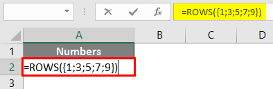 ROWS Function in Excel | Examples to Use ROWS Function in Excel