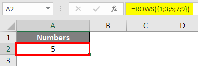 ROWS Function in Excel | Examples to Use ROWS Function in Excel