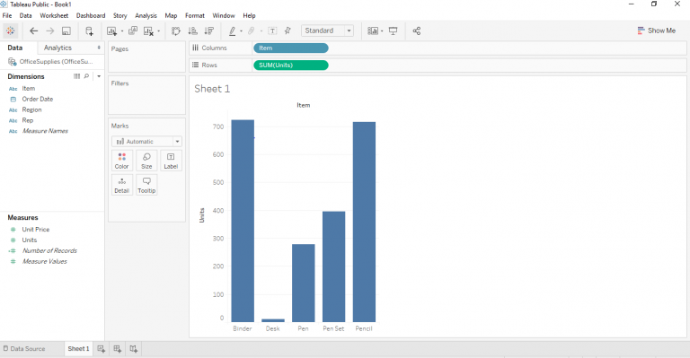Stacked Bar Chart in Tableau | Stepwise Creation of Stacked Bar Chart