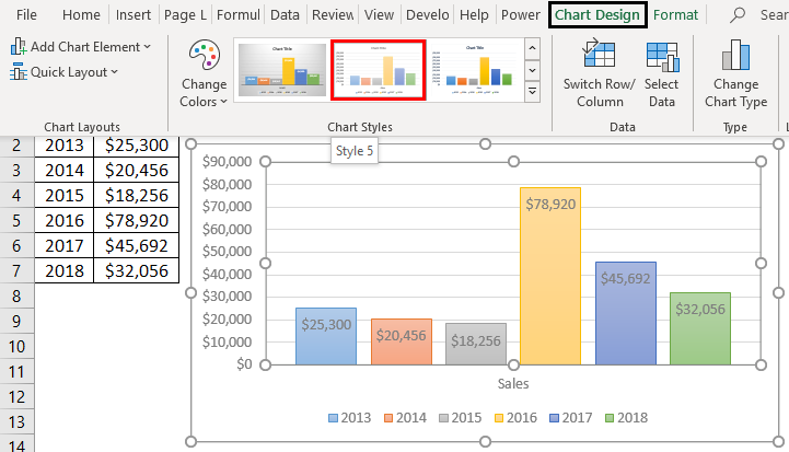 Change Chart Style In Excel How To Change The Chart Style In Excel 