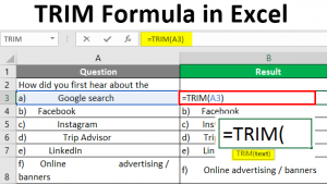 TRIM Formula in Excel | Using TRIM Formula in Excel with Examples