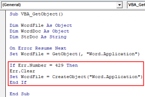 VBA GetObject | Example of GetObject Function in Excel VBA