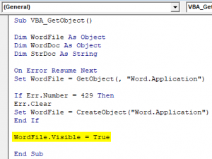 VBA GetObject | Example of GetObject Function in Excel VBA