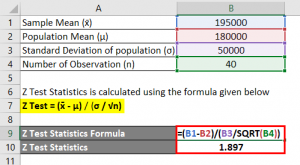 Z Test Statistics Formula | Calculator (Examples With Excel Template)