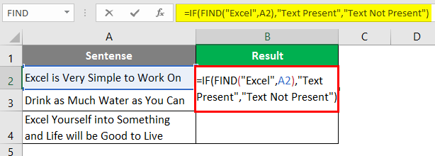 Finding Text In Excel 