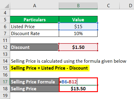 Discount Formula | Calculator (Examples with Excel Template)
