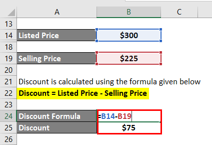 Discount Formula | Calculator (Examples with Excel Template)