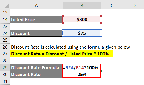 Discount Formula | Calculator (Examples with Excel Template)