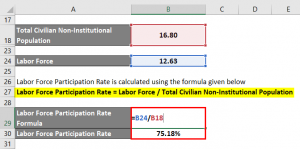 Labor Force Participation Rate Formula | Examples with Excel Template