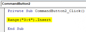 VBA Insert Row | How to Insert Row in Excel Using VBA Code?