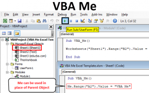 VBA Me | How to Use Me Function in Excel Using VBA Code?