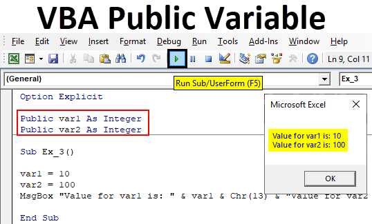 Vba Public Variable How To Declare Public Variables In Vba