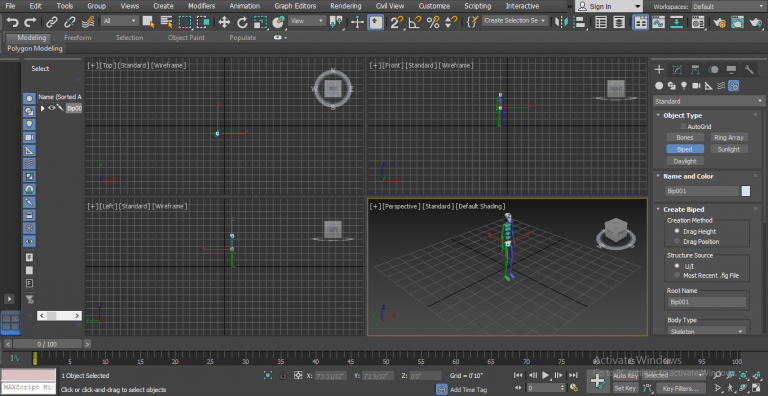 Biped in 3ds Max | Animating and Rigging Character Model using Biped