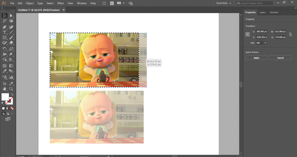 Crop in Illustrator | Crop an Image in Adobe Illustrator