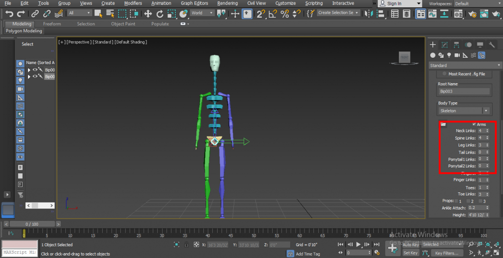 Biped in 3ds Max | Animating and Rigging Character Model using Biped