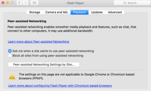 Adobe Flash Settings | Various Adobe Flash Settings