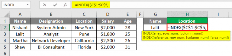 Index Match Function In Excel How To Use Index Match Function In Excel