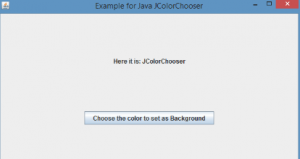 JColorChooser | Constructors and Methods to Implement JColorChoose
