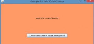 JColorChooser | Constructors and Methods to Implement JColorChoose