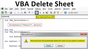 VBA Delete Sheet | How to Delete Sheet in Excel VBA?