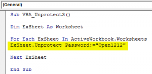 VBA Unprotect Sheet | How to Unprotect Sheet in Excel VBA?