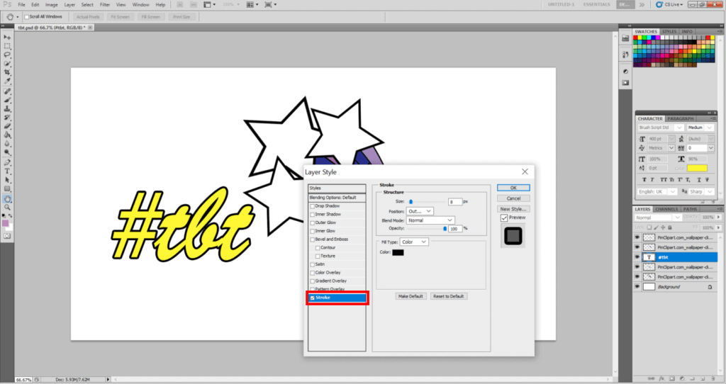 Text Effects in Photoshop | Creating Stickers with Various Text Effects