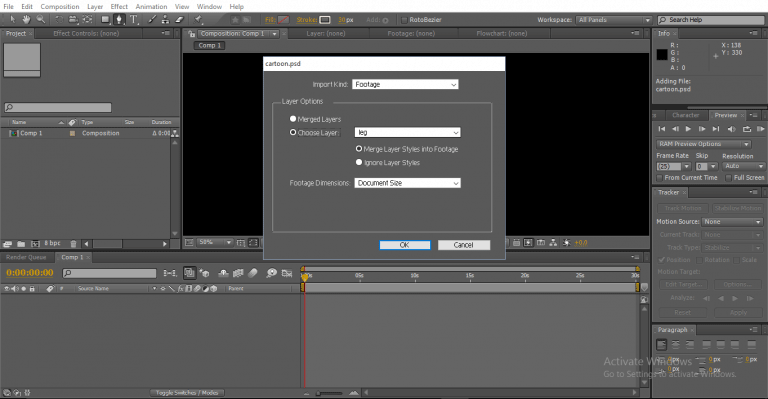 2D After Effects Animation | Animating Cartoon Character in 2D AfterEffects