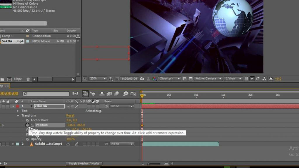 Adding Keyframes in After Effects | Using Mask Animation for Keyframes