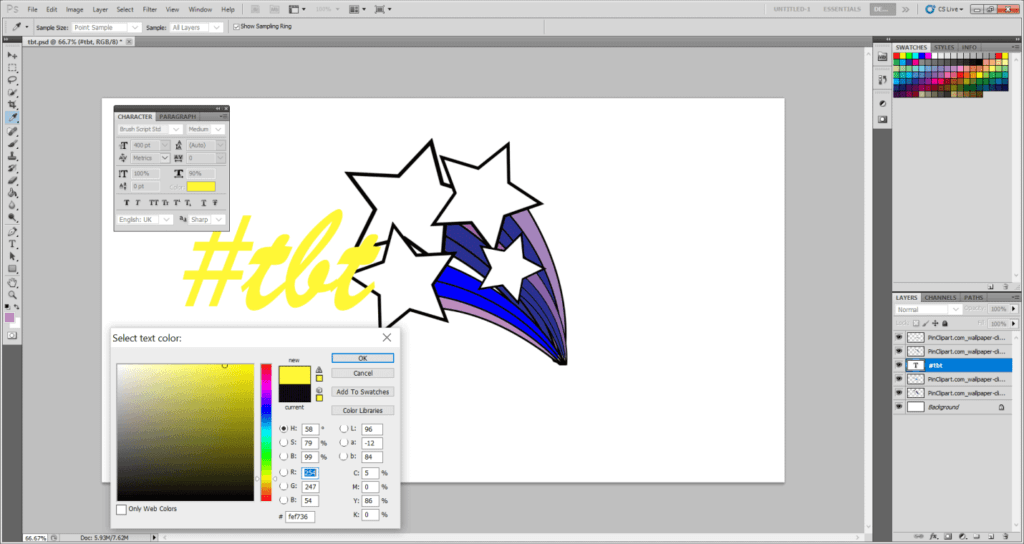 Text Effects in Photoshop | Creating Stickers with Various Text Effects