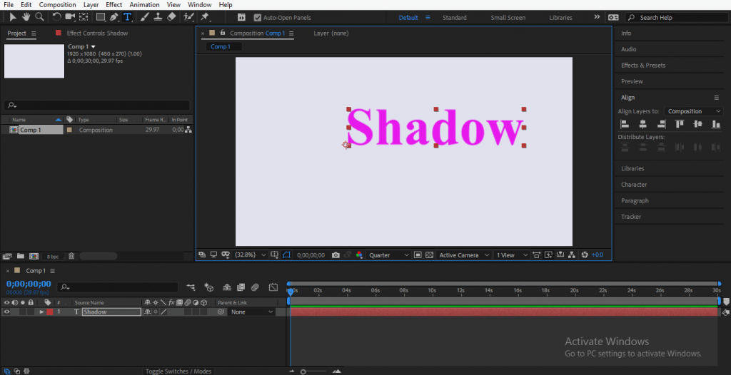 Drop Shadow in After Effects | Animating Model Using Shadow Effects