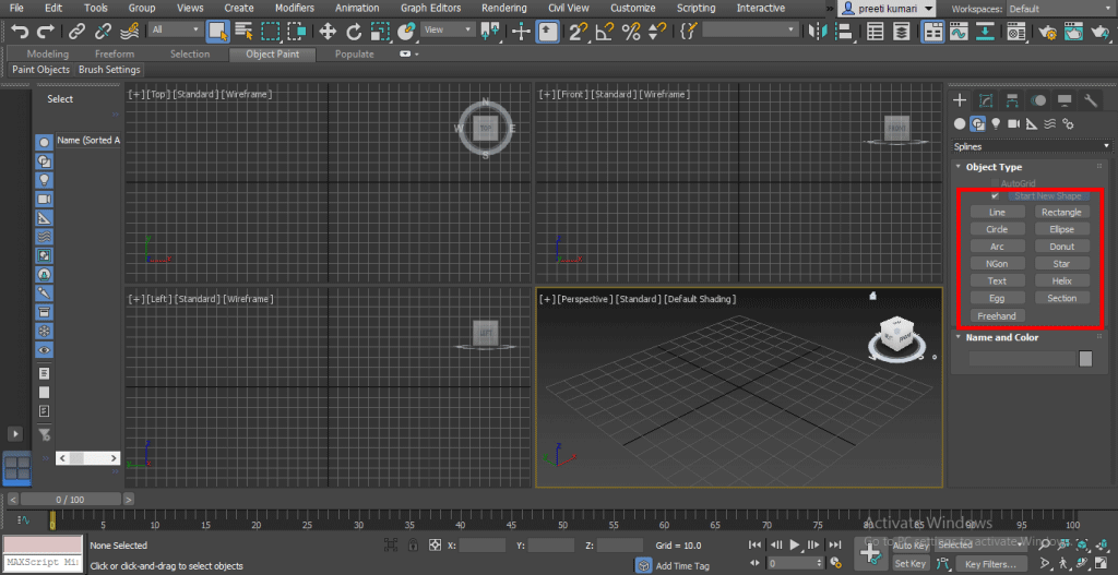Spline in 3ds Max | Uses of Various Tools in Spline Command