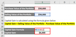 Capital Gain Formula | Calculator (Examples with Excel Template)