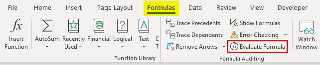 Excel Evaluate Formula Examples To Evaluate Formula In Excel
