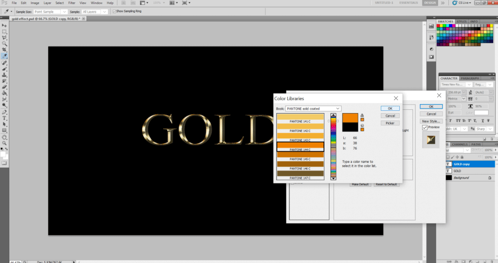 Gold Text Effect in Photoshop | Create an Easy Realistic Gold Text Effects
