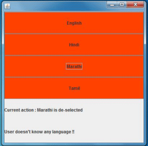 JToggleButton | Constructors and Methods of JToggleButton