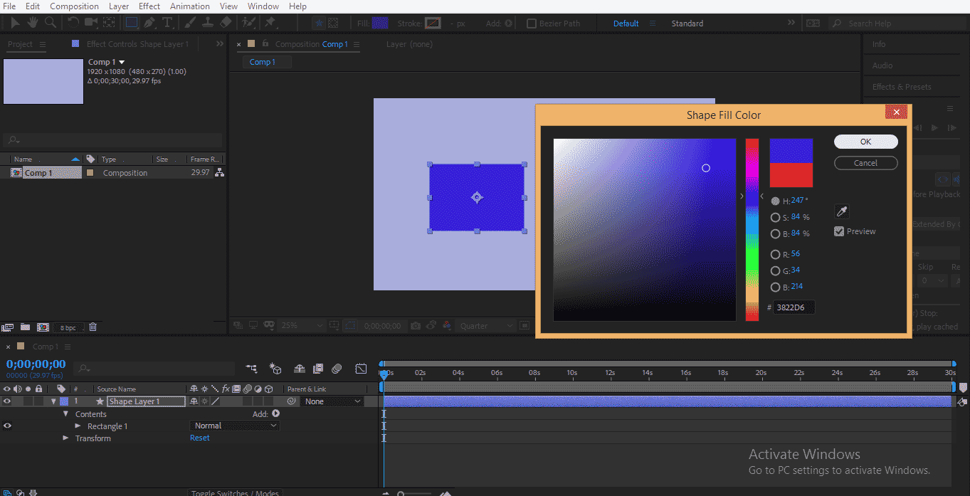 Shape Layers In After Effects Steps For Adding Creating Shape Layers