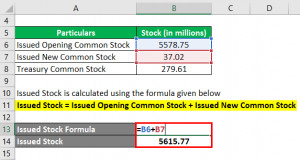 Shares Outstanding Formula | Calculator (Examples with Excel Template)