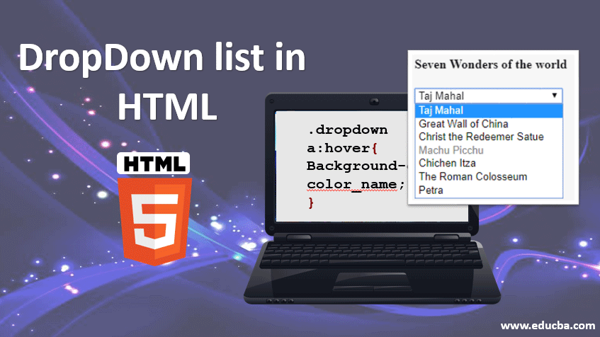 Dropdown List In HTML Examples On How Dropdown List Works In HTML