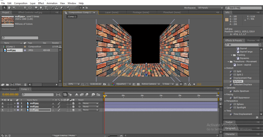 3D Effects in After Effects | Creating a Room with color in 3D Effects